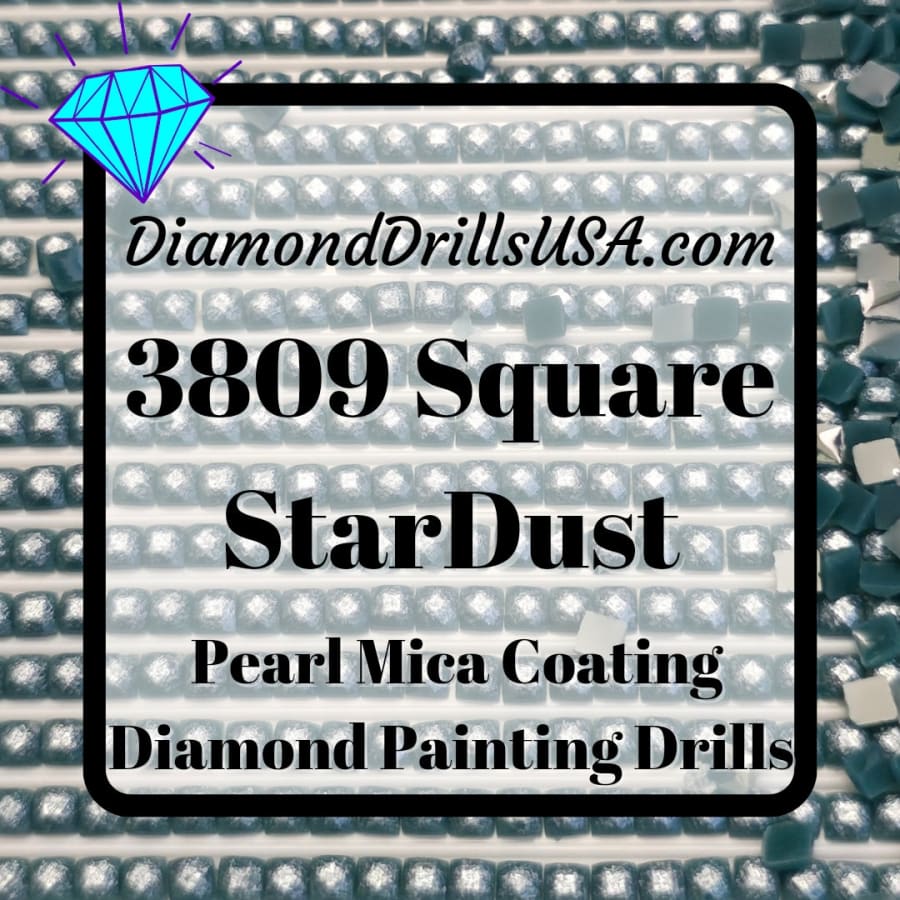 DiamondDrillsUSA - 3809 StarDust SQUARE Pearl Mica Dust 5D Diamond ...