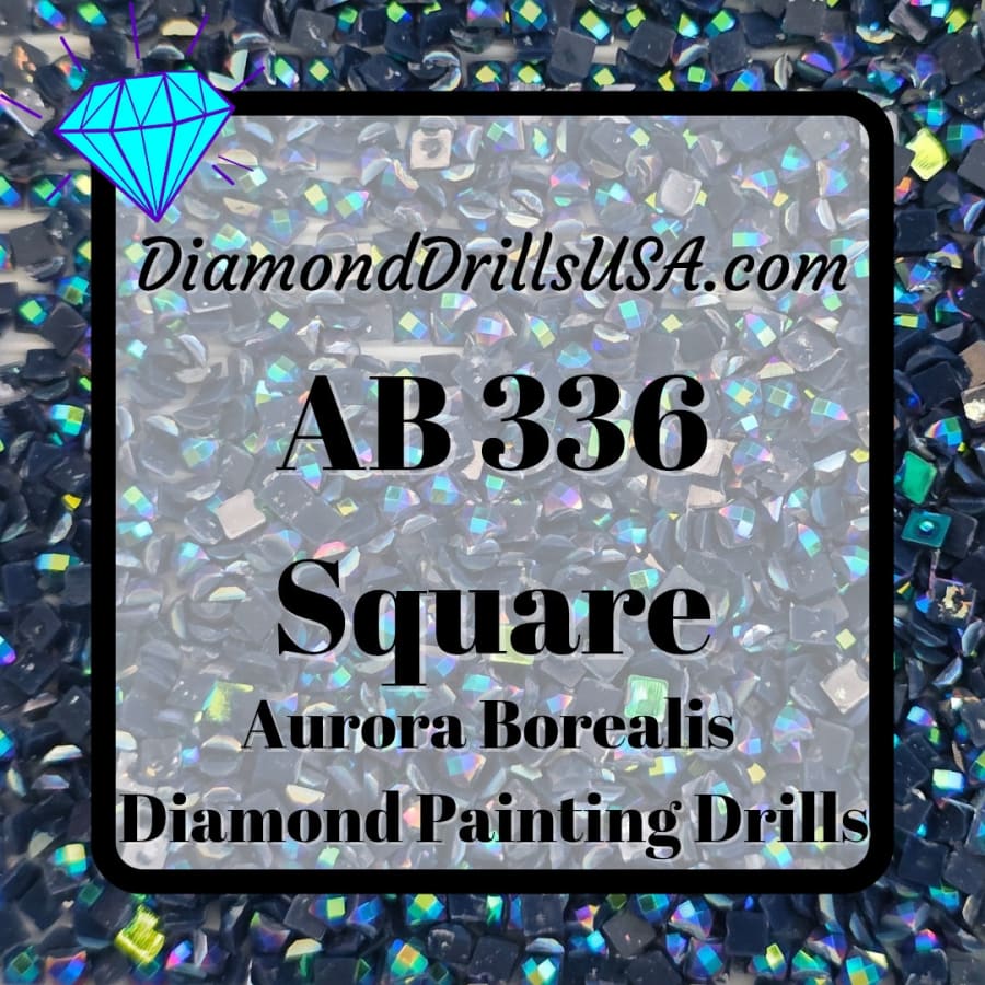 DiamondDrillsUSA - AB 336 SQUARE Aurora Borealis 5D Diamond Painting Drills Beads DMC 336 Navy Blue