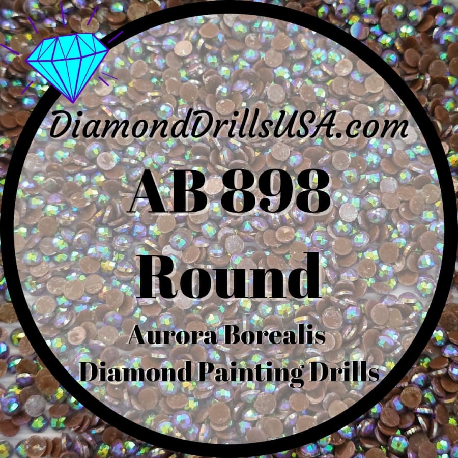 DiamondDrillsUSA - AB 898 ROUND Aurora Borealis 5D Diamond Painting Drills Beads DMC 898 Very ...