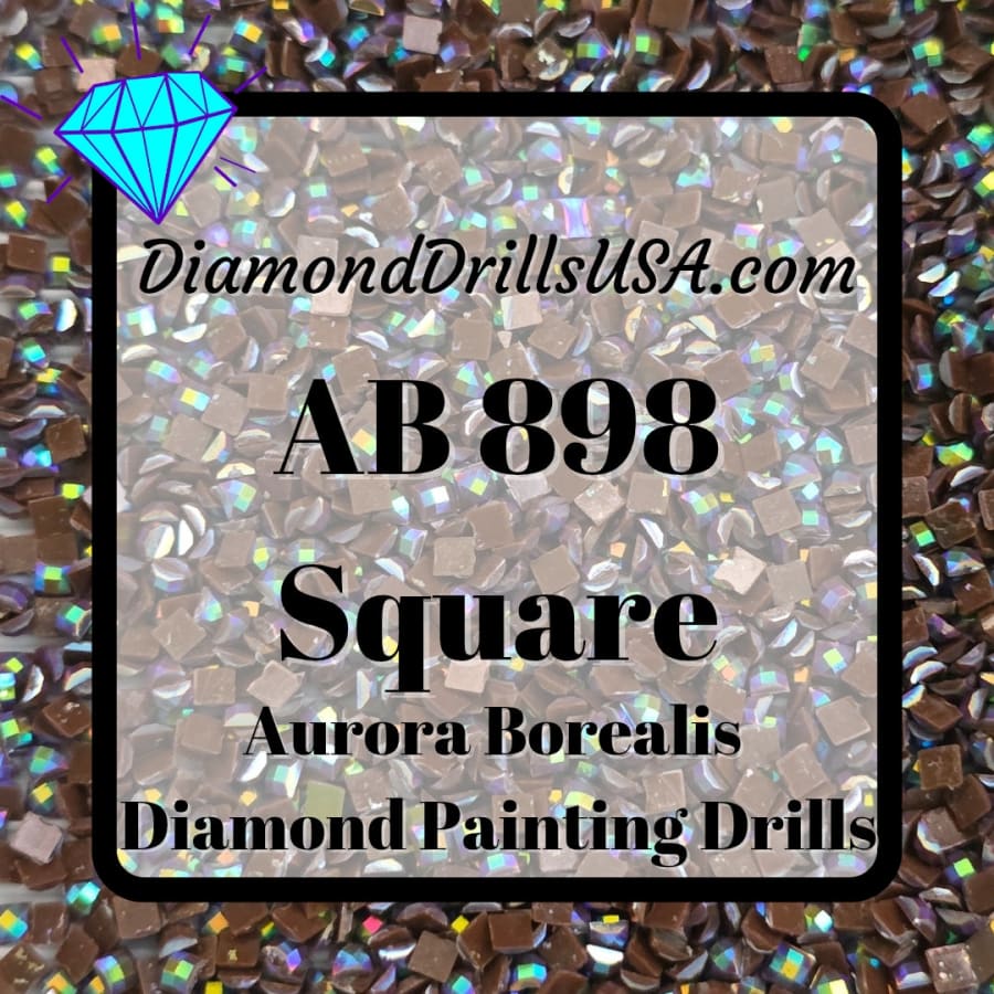 DiamondDrillsUSA - AB 898 SQUARE Aurora Borealis 5D Diamond Painting Drills Beads DMC 898 Very ...