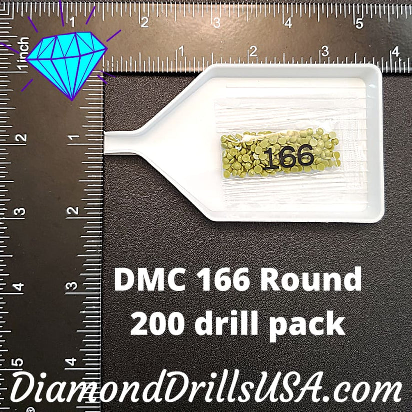 DiamondDrillsUSA - DMC 166 ROUND 5D Diamond Painting Drills Beads DMC ...