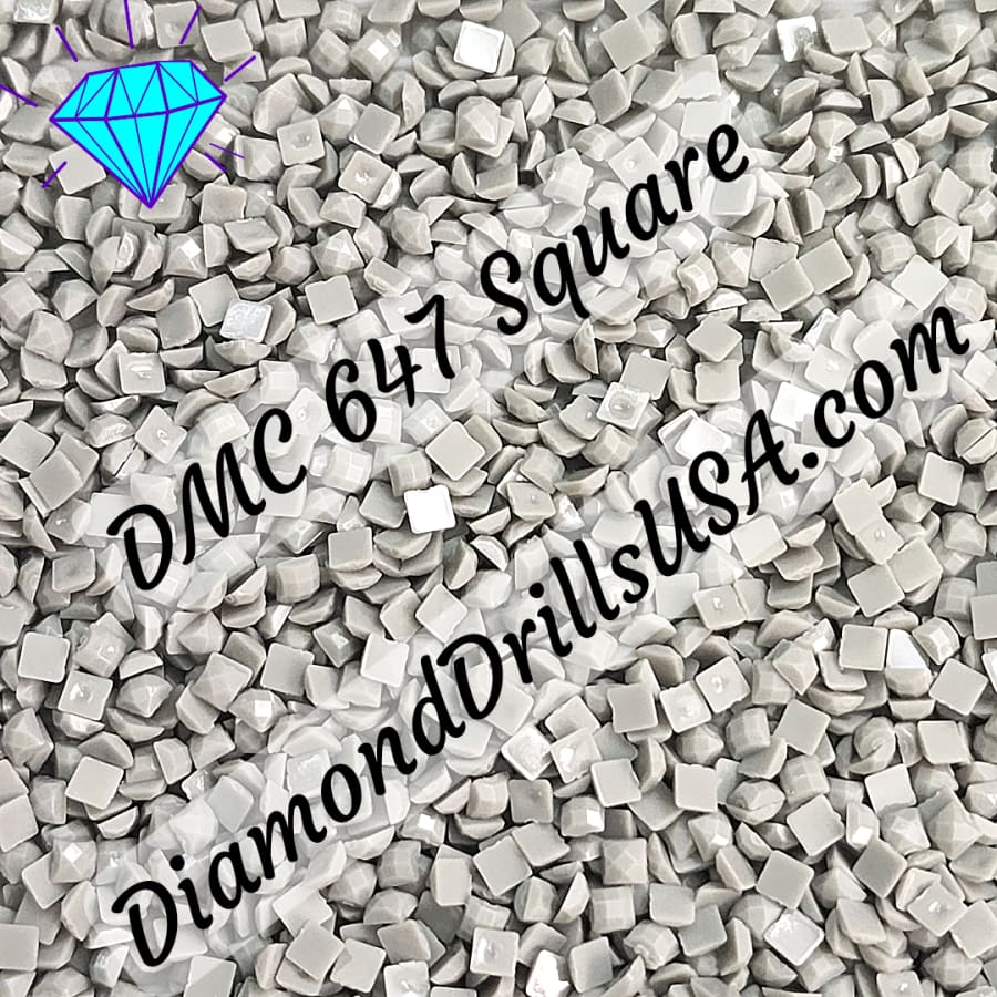DiamondDrillsUSA - DMC 647 SQUARE 5D Diamond Painting Drills DMC 647 ...