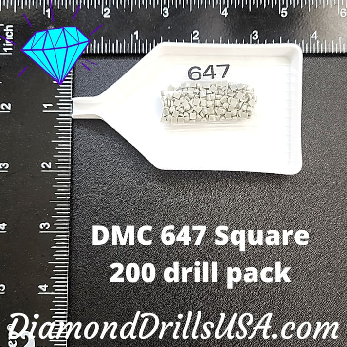 DiamondDrillsUSA - DMC 647 SQUARE 5D Diamond Painting Drills DMC 647 ...
