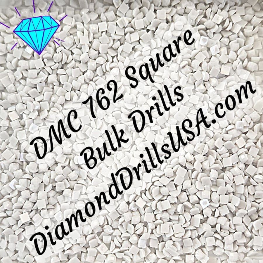DiamondDrillsUSA - DMC 762 SQUARE 5D Diamond Painting Drills Beads DMC ...
