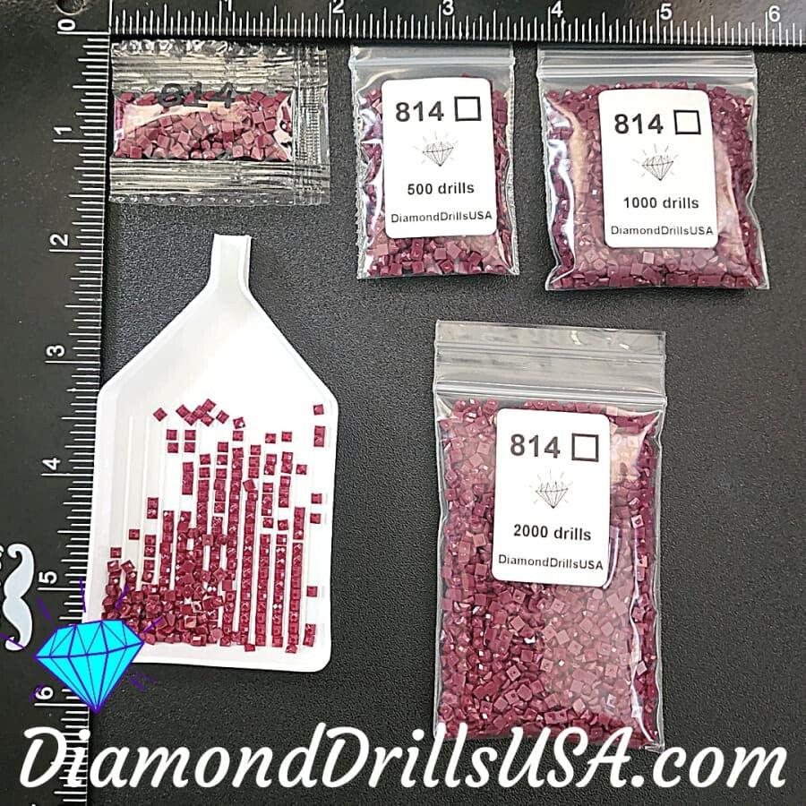 DiamondDrillsUSA - DMC 814 SQUARE 5D Diamond Painting Drills Beads DMC ...