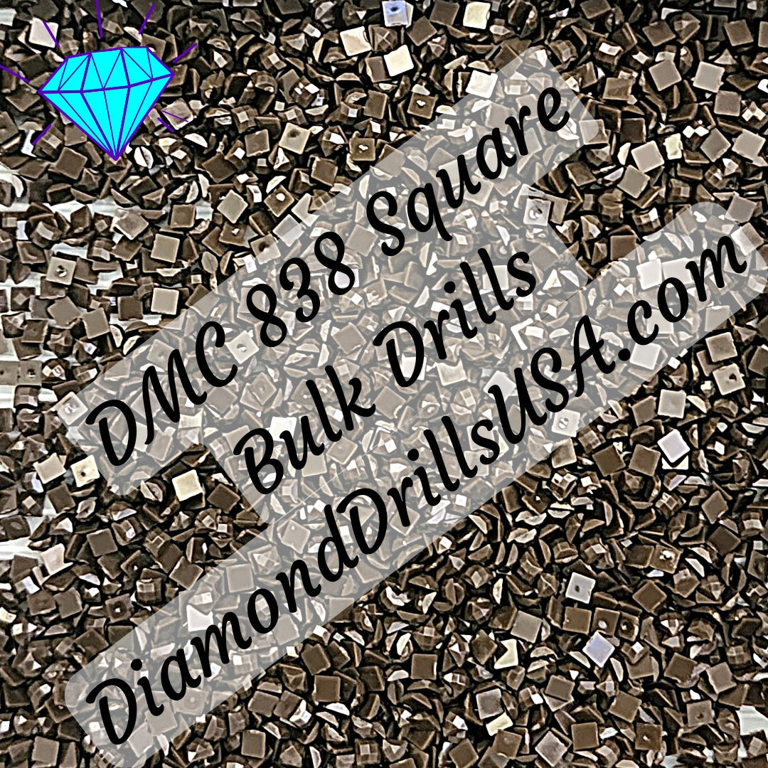 DiamondDrillsUSA - DMC 838 SQUARE 5D Diamond Painting Drills Beads DMC ...