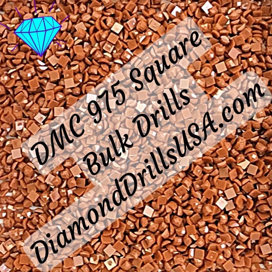 DiamondDrillsUSA - DMC 975 SQUARE 5D Diamond Painting Drills Beads DMC ...