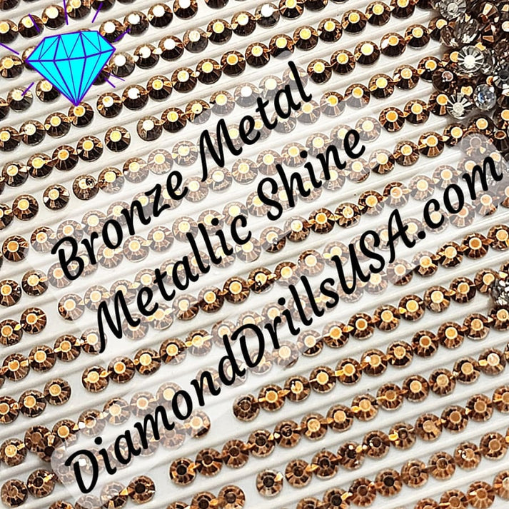 DiamondDrillsUSA - Metallic Bronze ROUND Diamond Painting Drills Metal ...