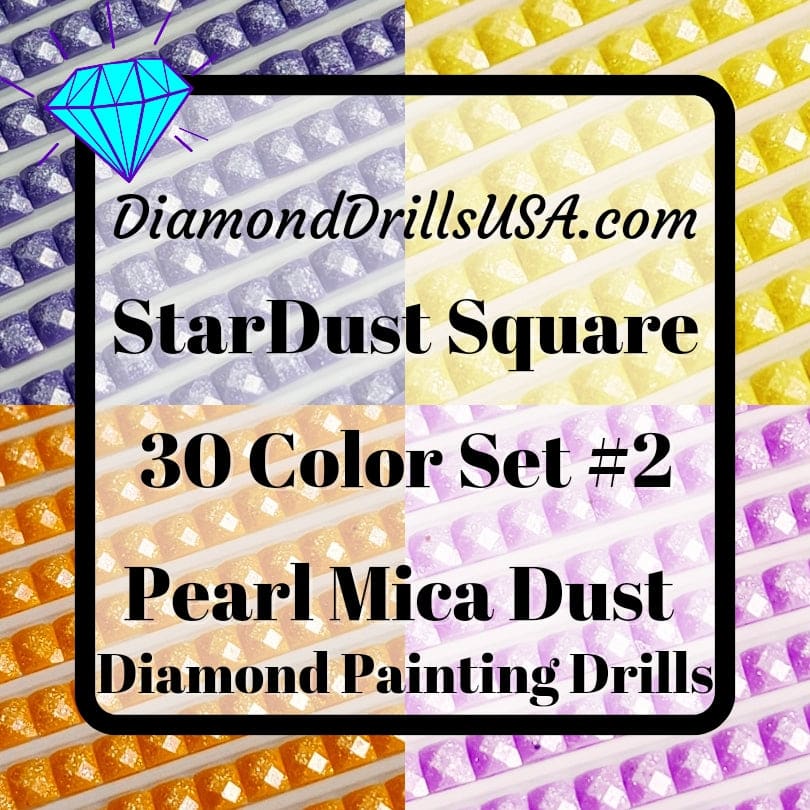DiamondDrillsUSA - New Set #2 30 StarDust SQUARE Drills 5D Fairy Pixie Pearl Mica Dust Diamond ...