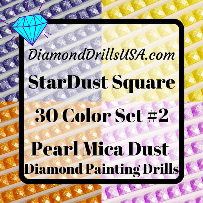 DiamondDrillsUSA - New Set #2 30 StarDust SQUARE Drills 5D Fairy Pixie Pearl Mica Dust Diamond ...