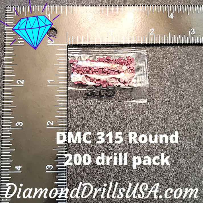 DiamondDrillsUSA - DMC 315 ROUND 5D Diamond Painting Drills Beads DMC ...