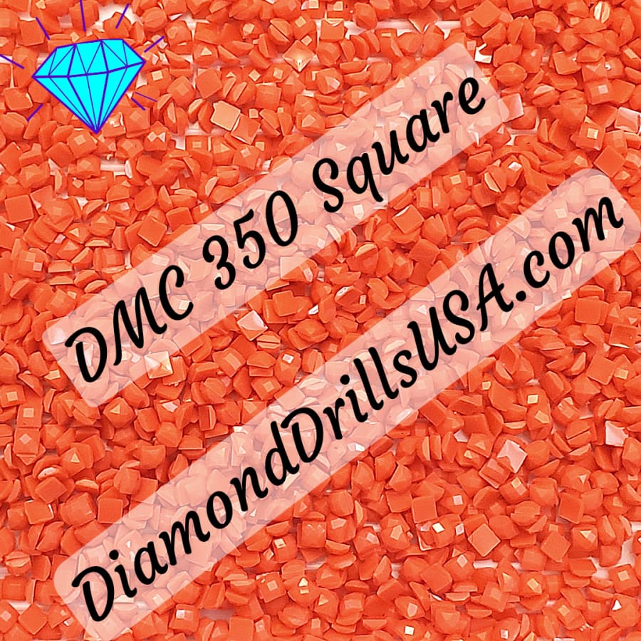DiamondDrillsUSA - DMC 350 SQUARE 5D Diamond Painting Drills DMC 350 ...