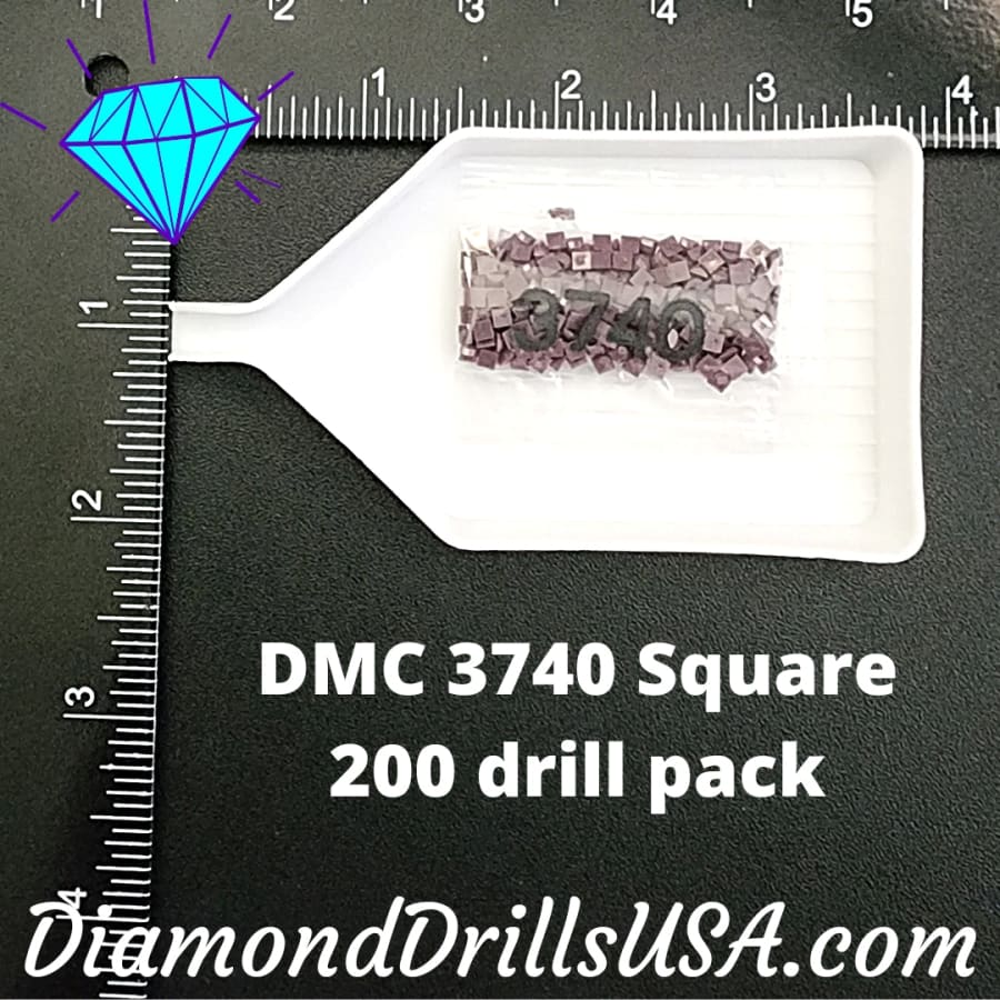 DiamondDrillsUSA - DMC 3740 SQUARE 5D Diamond Painting Drills Beads DMC ...