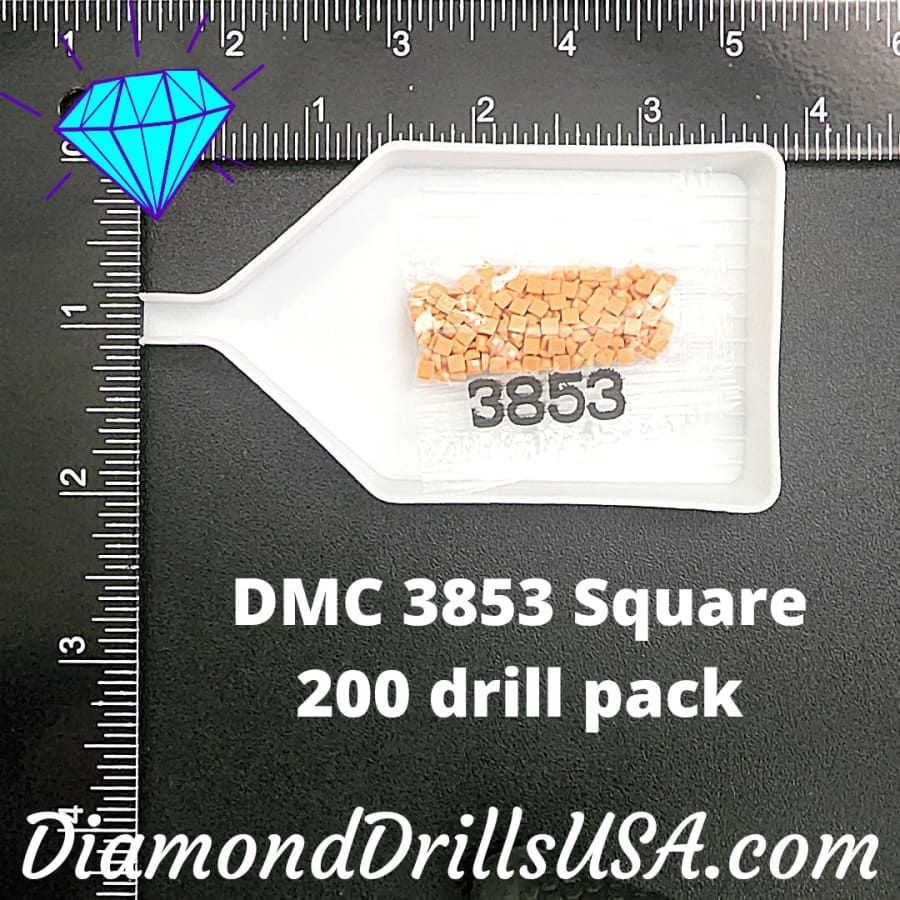 DiamondDrillsUSA - DMC 3853 SQUARE 5D Diamond Painting Drills Beads DMC ...
