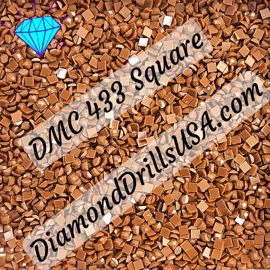 DiamondDrillsUSA - DMC 433 SQUARE 5D Diamond Painting Drills Beads 433 ...