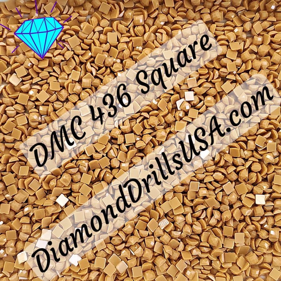 DiamondDrillsUSA - DMC 436 SQUARE 5D Diamond Painting Drills Beads DMC ...