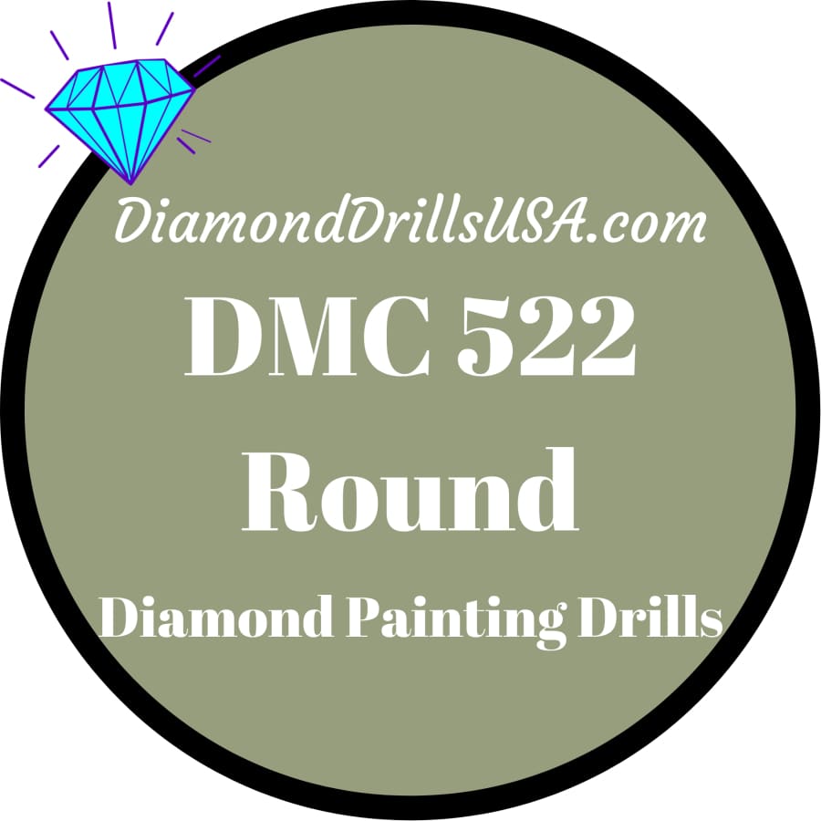 DiamondDrillsUSA - DMC 522 ROUND 5D Diamond Painting Drills Beads DMC ...