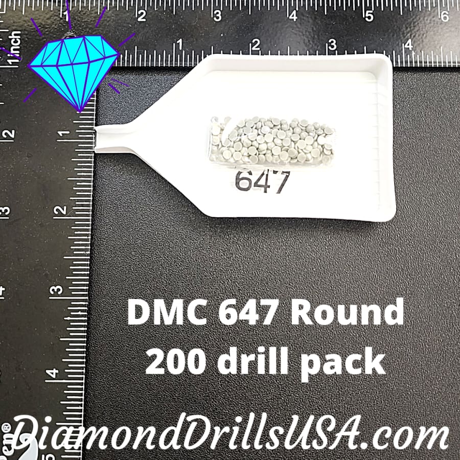 DiamondDrillsUSA - DMC 647 ROUND 5D Diamond Painting Drills DMC 647 ...