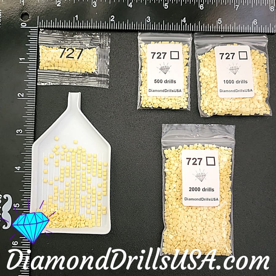 DiamondDrillsUSA - DMC 727 SQUARE 5D Diamond Painting Drills Beads DMC ...
