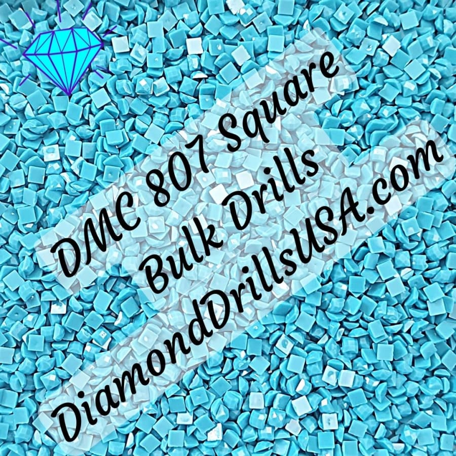 DiamondDrillsUSA - DMC 807 SQUARE 5D Diamond Painting Drills Beads DMC ...