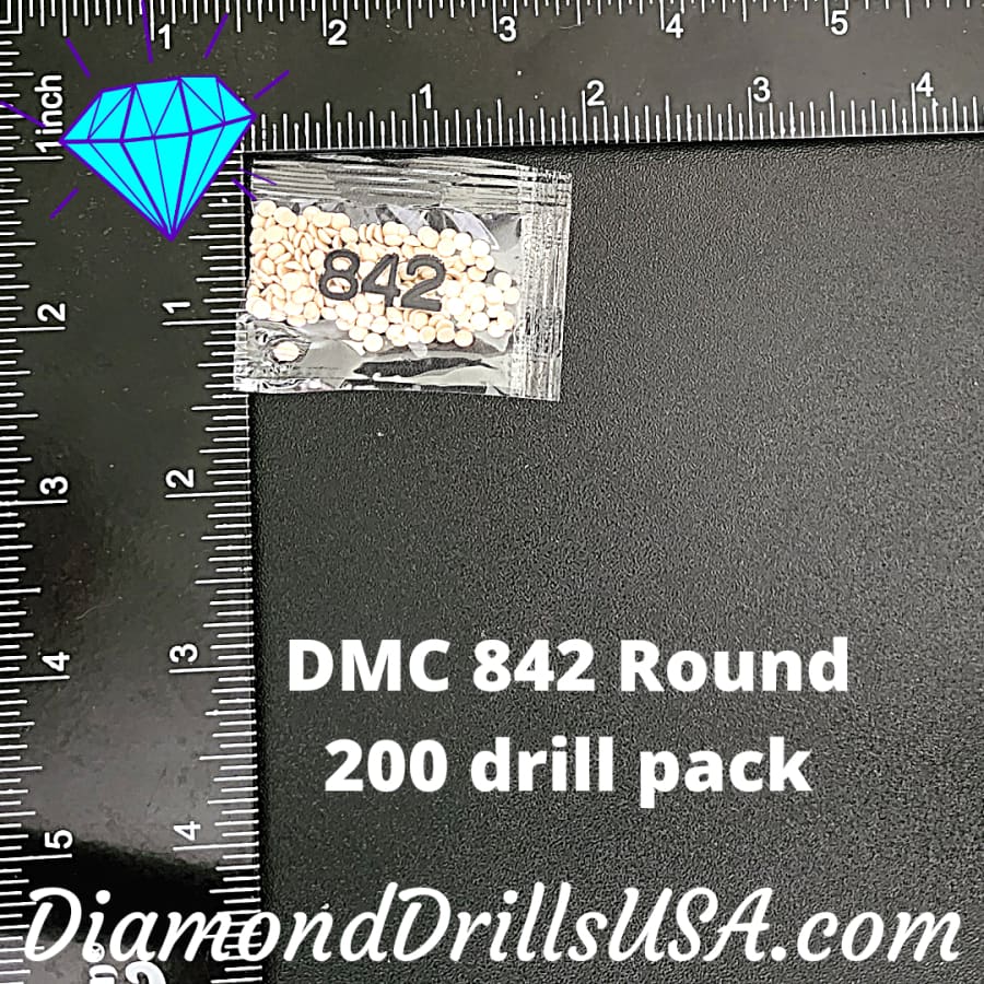 DiamondDrillsUSA - DMC 842 ROUND 5D Diamond Painting Drills Beads DMC ...