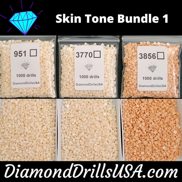 DiamondDrillsUSA - Skin Tone Bundle Fair Skin #1 - 3 piece DMC Square ...